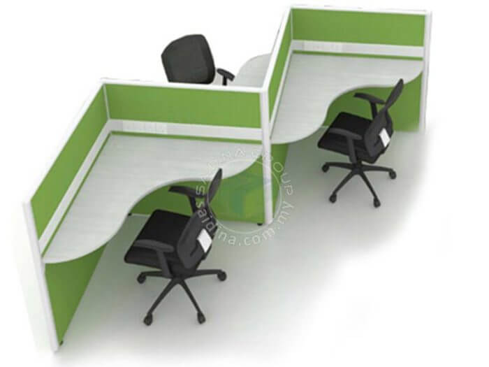 Workstation (3 seater) c/w Triangle shape table | Model SGWS-FT301 ...