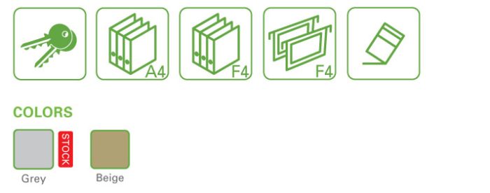 Almari Fail Menegak 5 laci | Steel Vertical Filing Cabinet (5 drawer ...