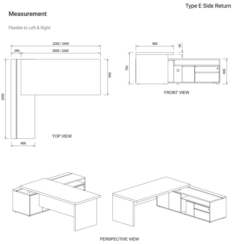 Meja Pengarah | Director Table | SE Houston | Model EX-HOU-HAD210 ...